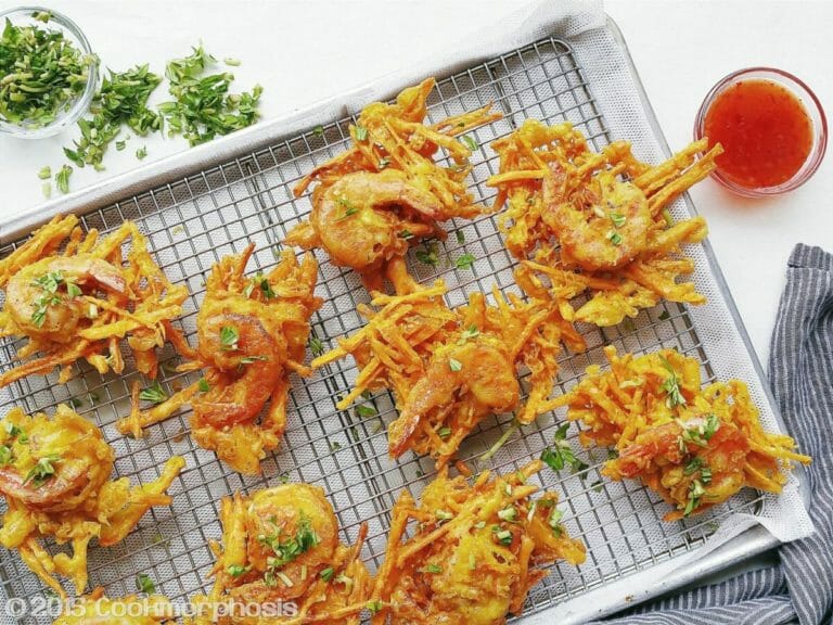 Sweet Potato Shrimp Fritters - COOKMORPHOSIS